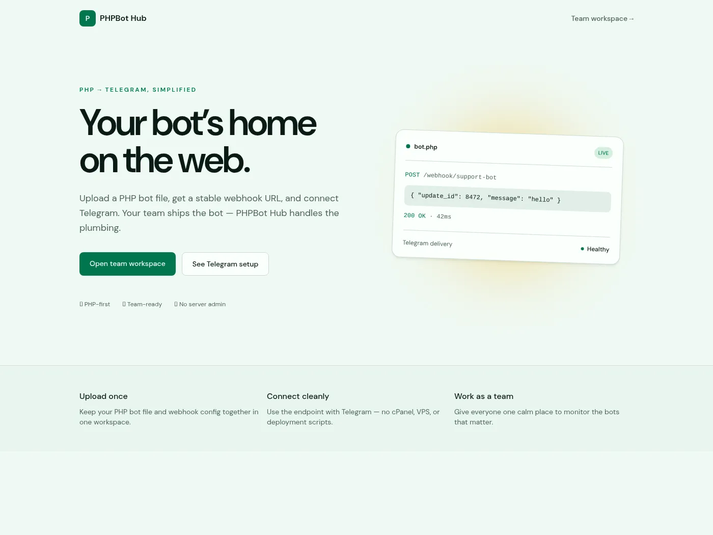 PHPBot Webhook Hub