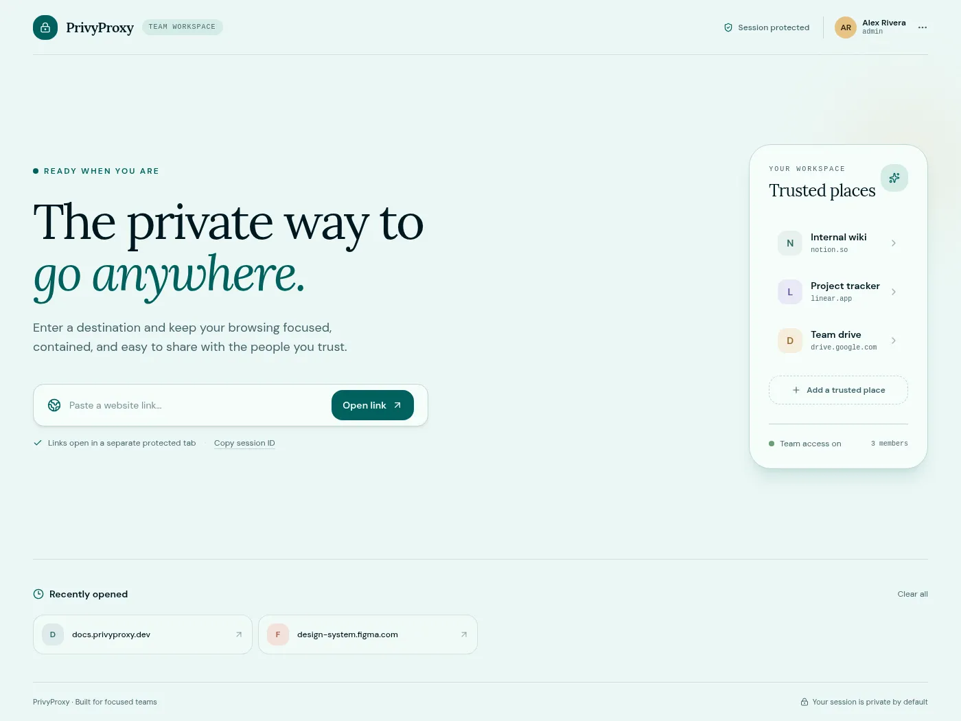PrivyProxy Web Portal