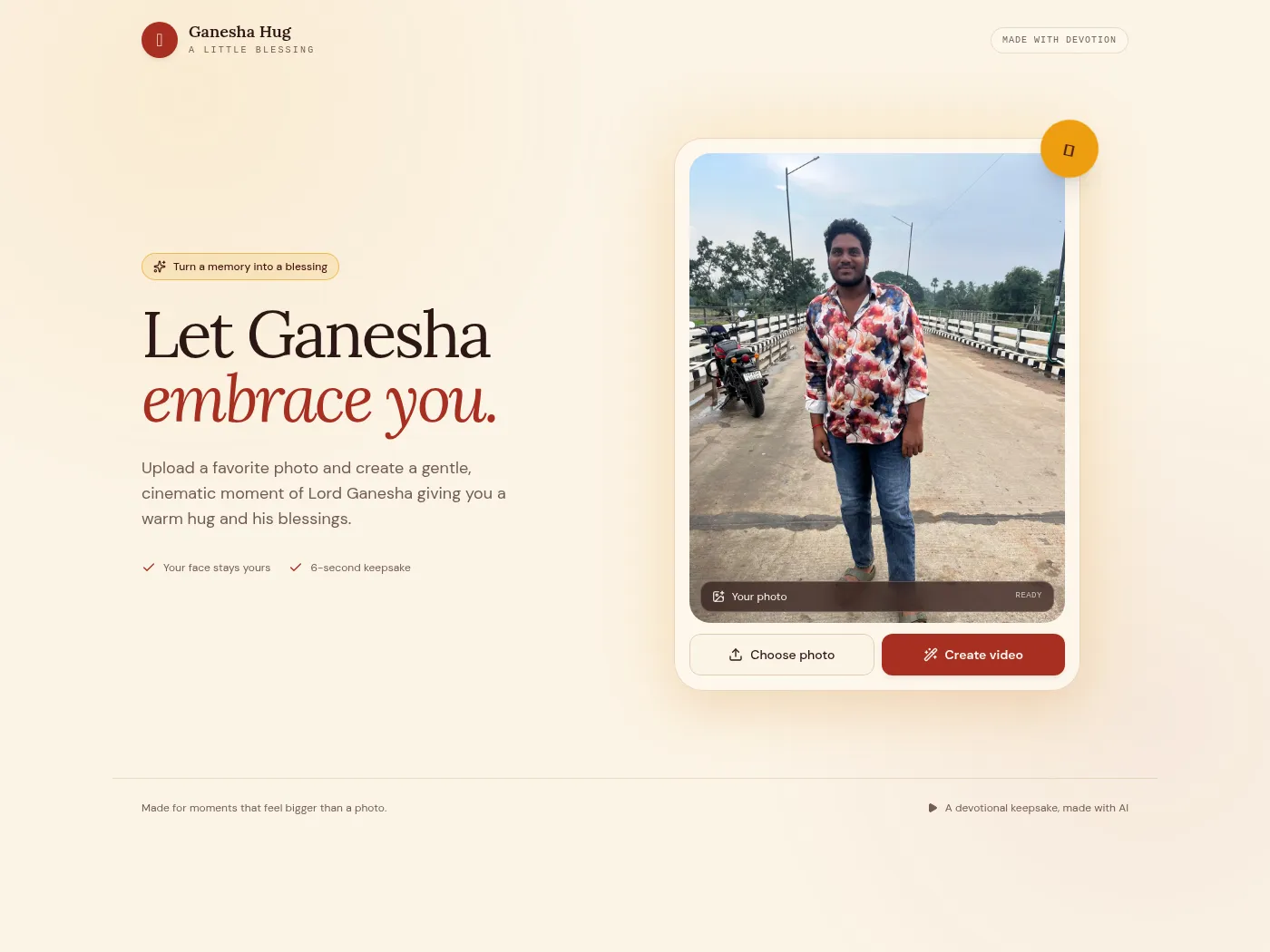 Ganesha Hug Video Maker