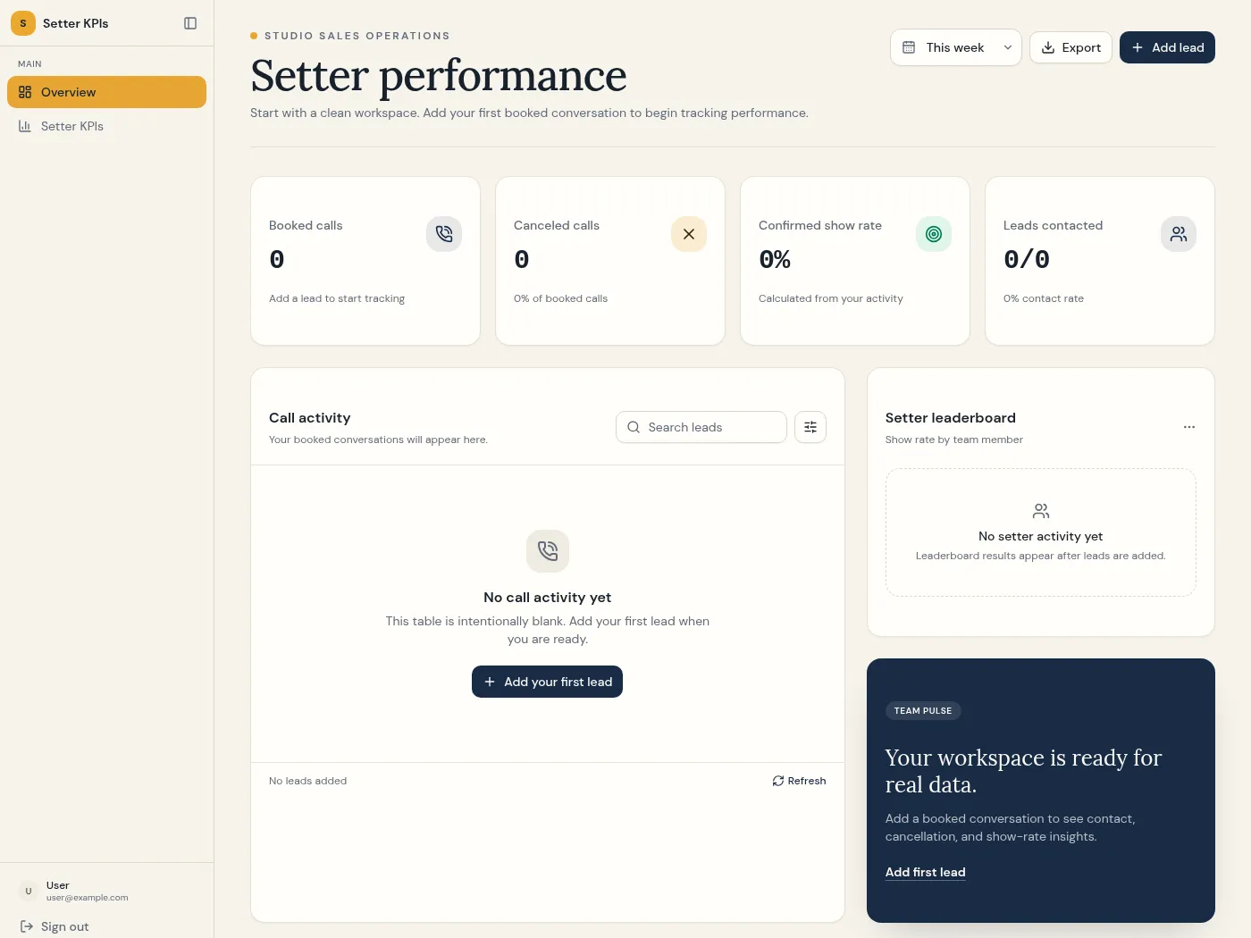 Setter KPI Tracker