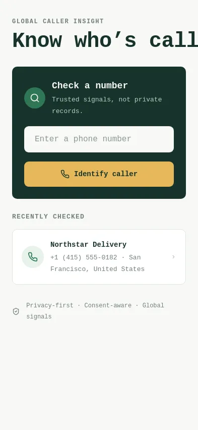 Global Caller Insight