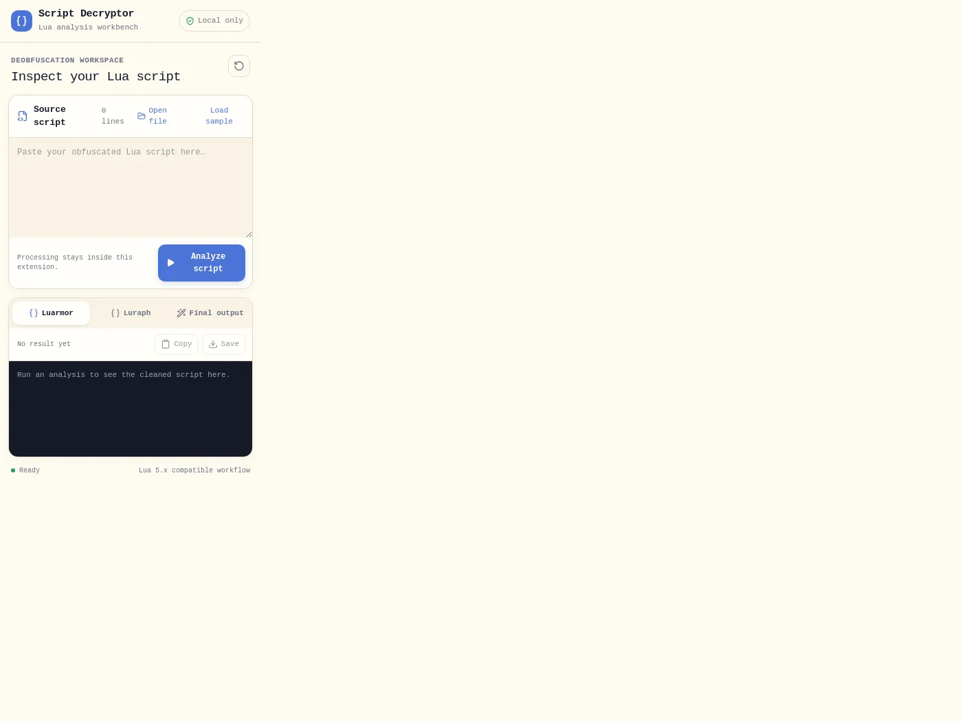 Script Decryptor Extension