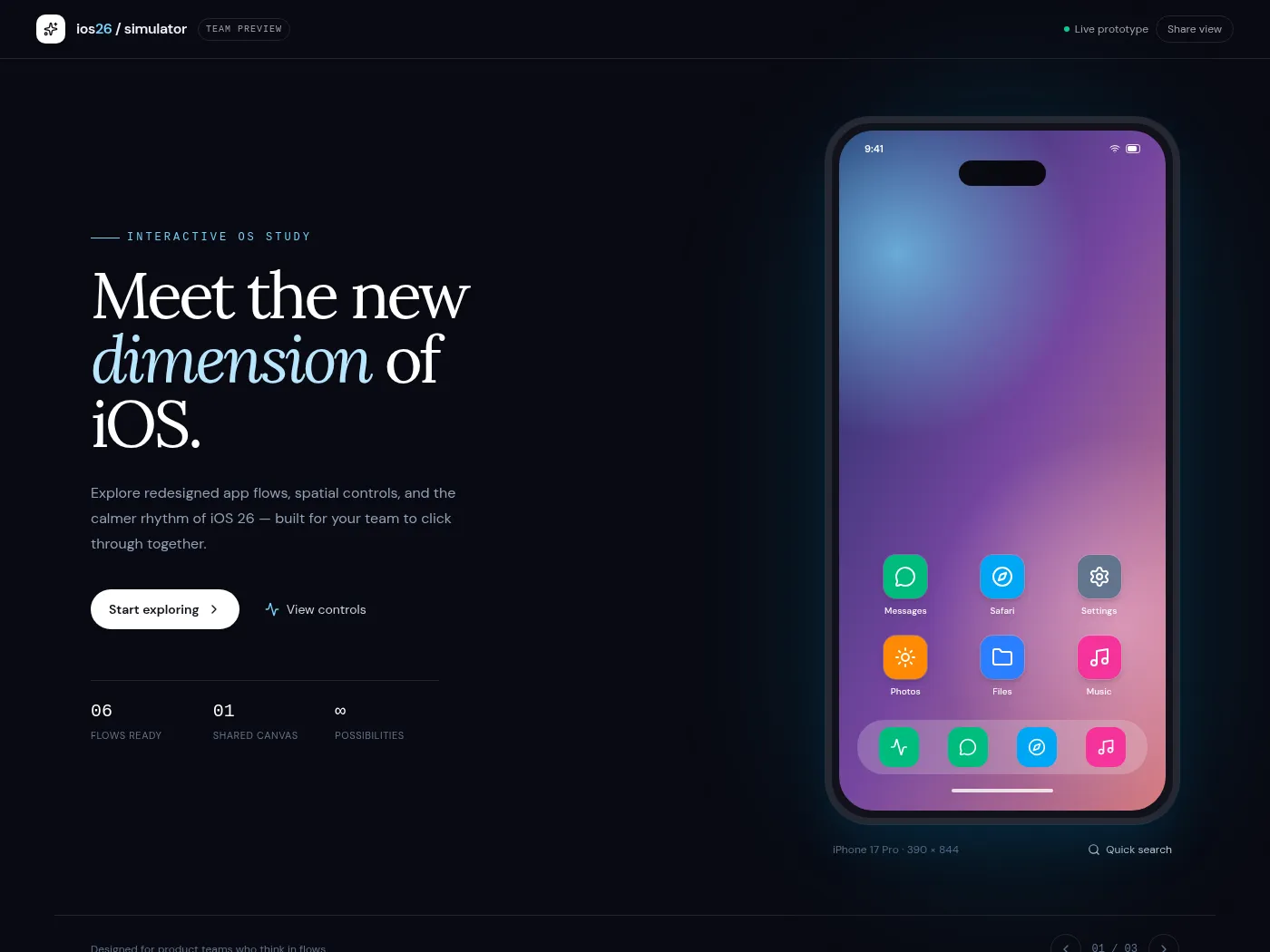iOS 26 Web Simulator