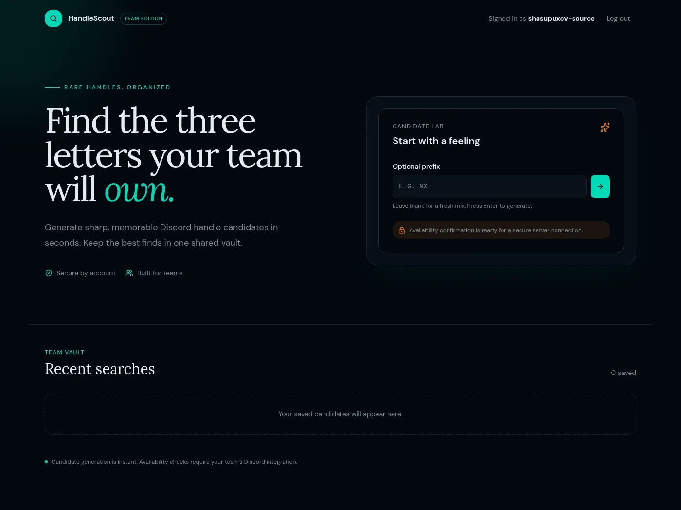 Discord 3-Letter Finder