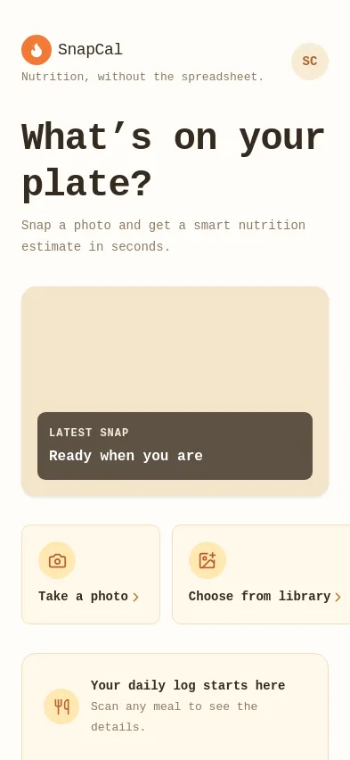 SnapCal Tracker