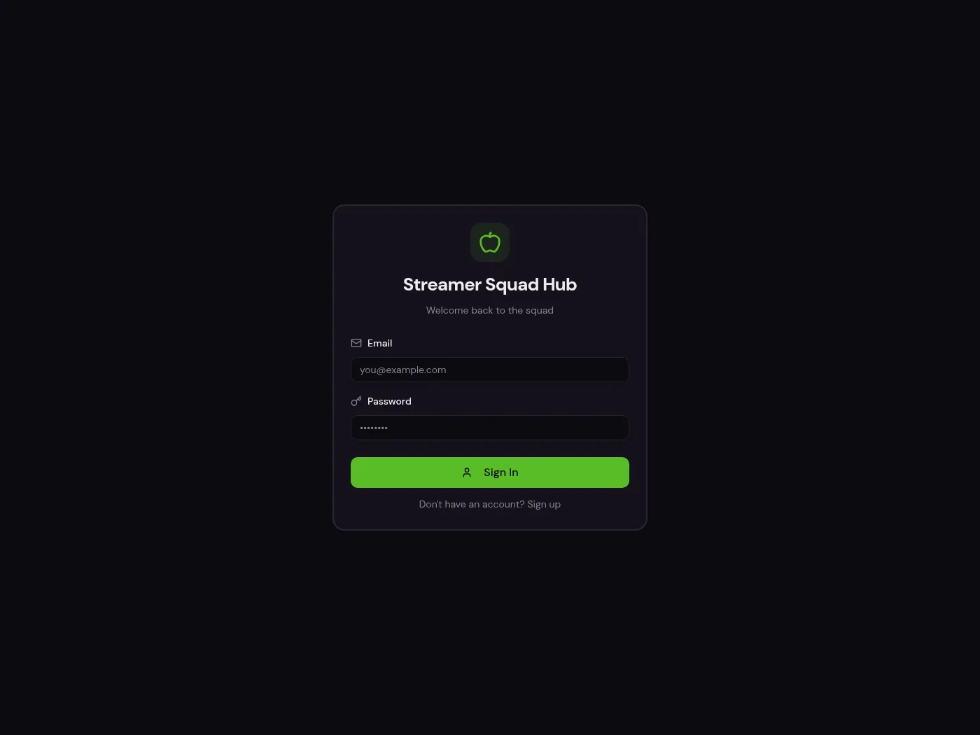 Streamer Squad Hub
