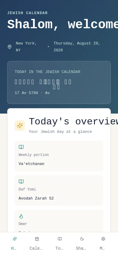 Jewish Calendar Pro
