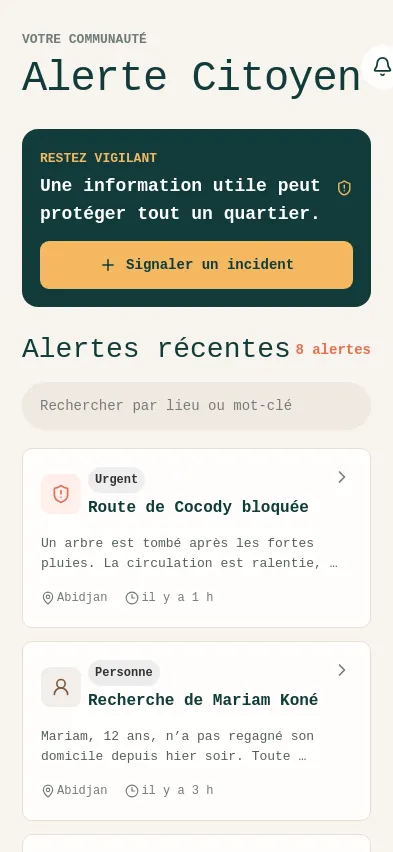 Alerte Citoyen App