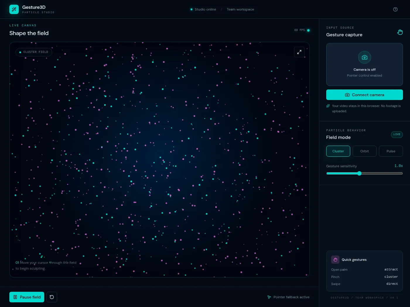Gesture3D Particle Studio