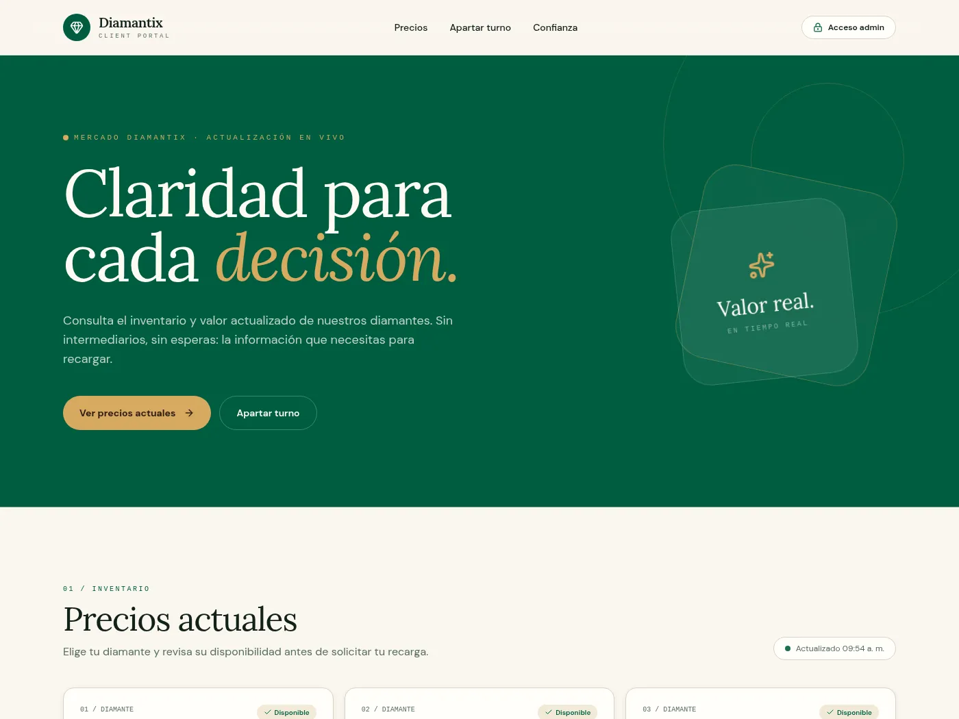 Diamantix Client Portal