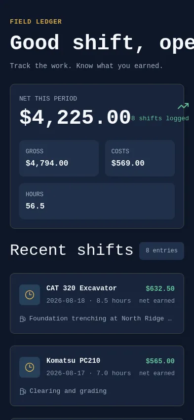 Earnings Tracker App