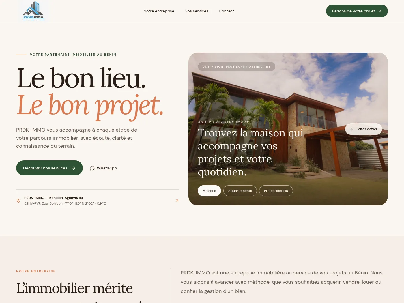 PRDK-IMMO Real Estate Site