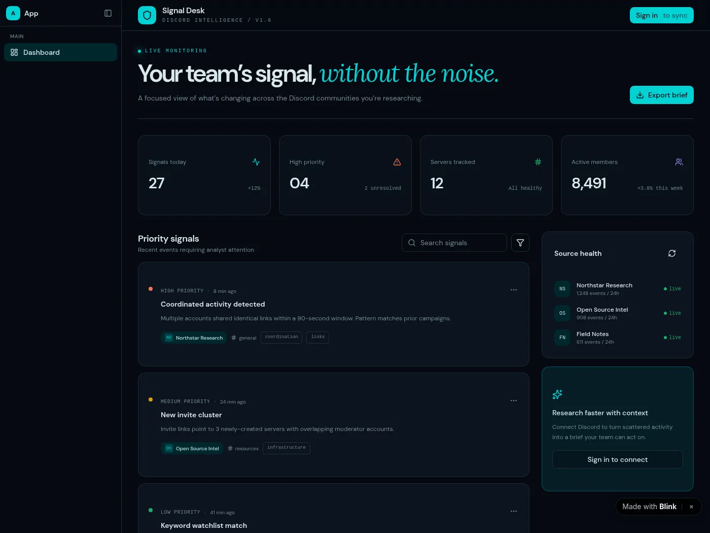 Discord OSINT Bot Dashboard