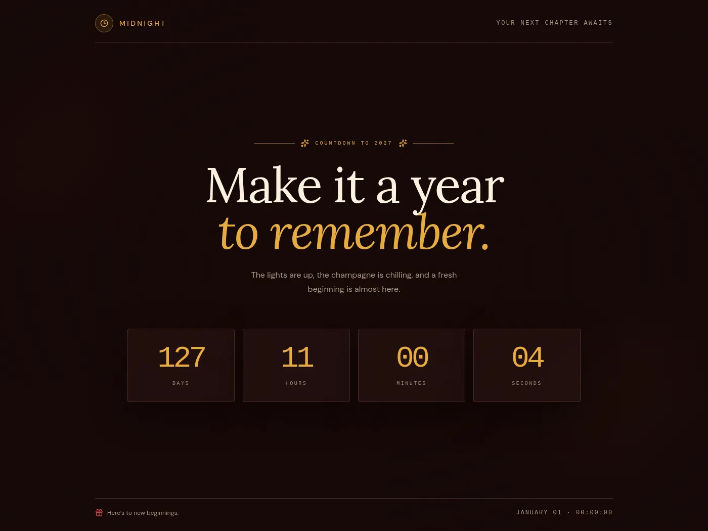 Festive New Year Countdown