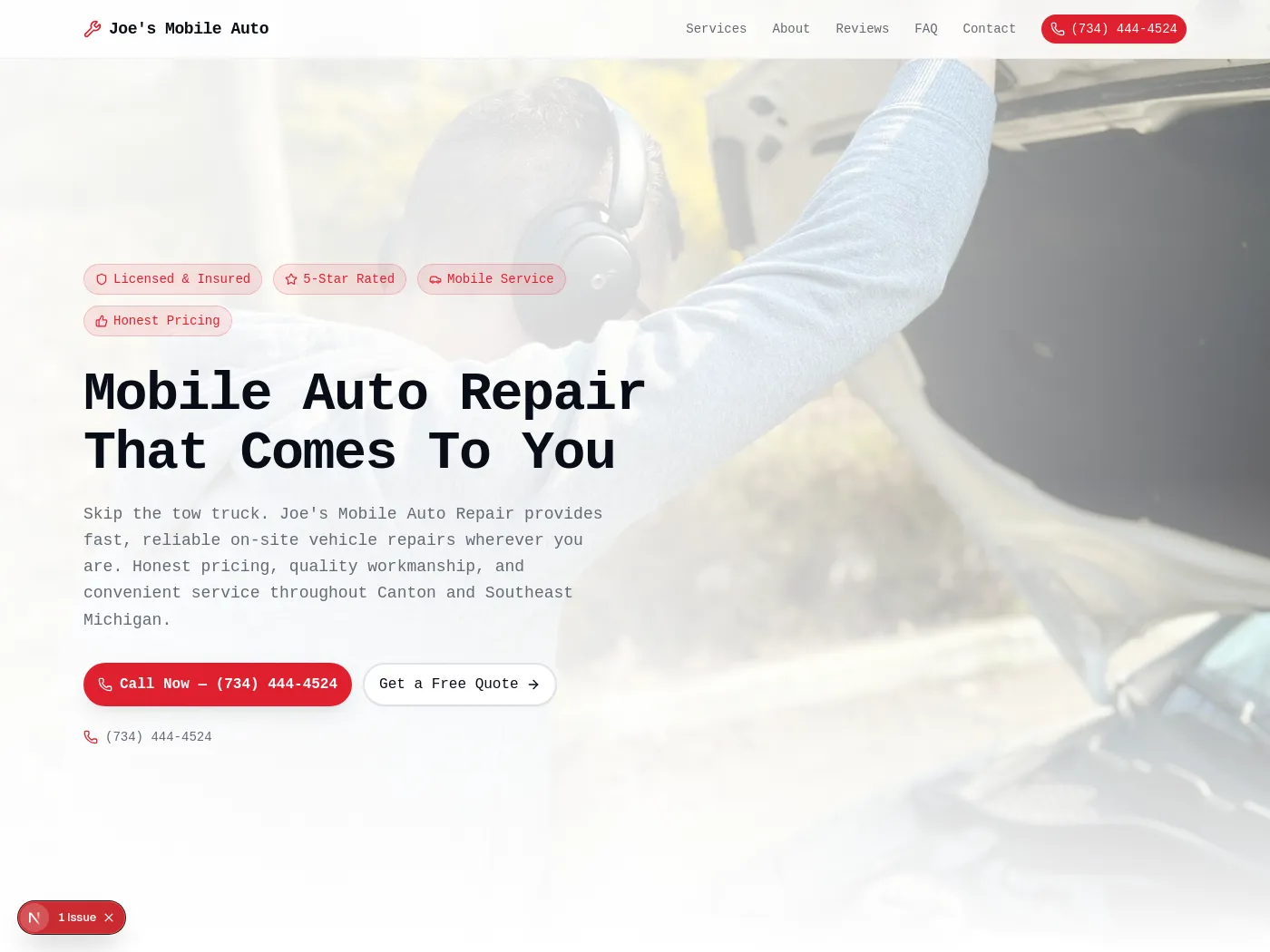 Joe's Mobile Auto Premium Site