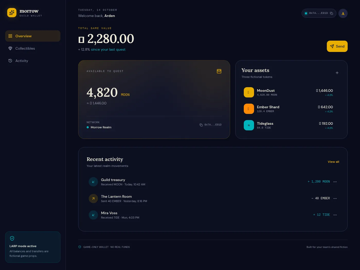 LARP Phantom Wallet Sim