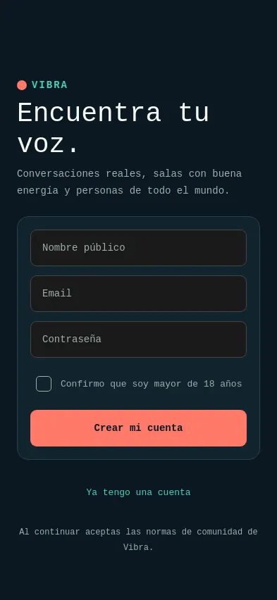 Vibra Social Voice App