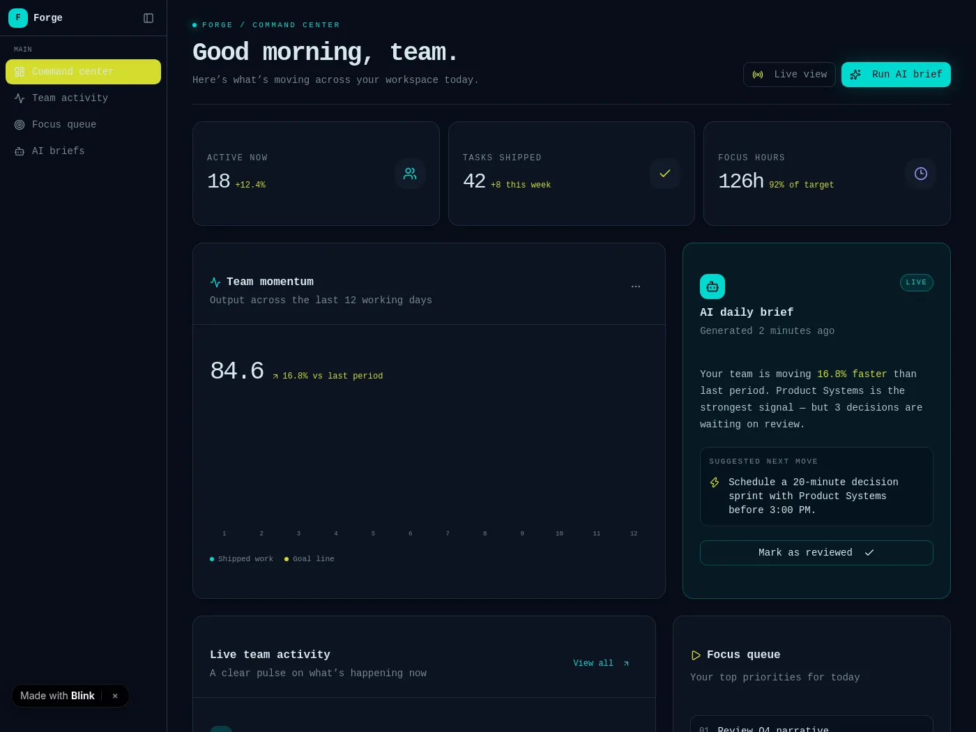 AI Dashboard Forge