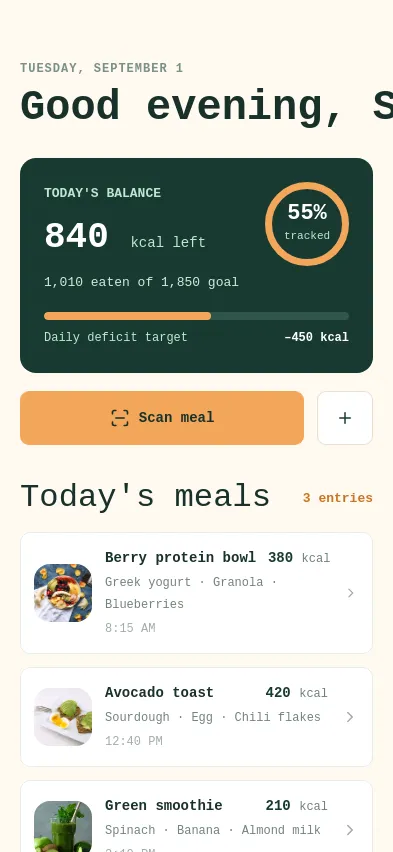 AI Meal Calorie Tracker