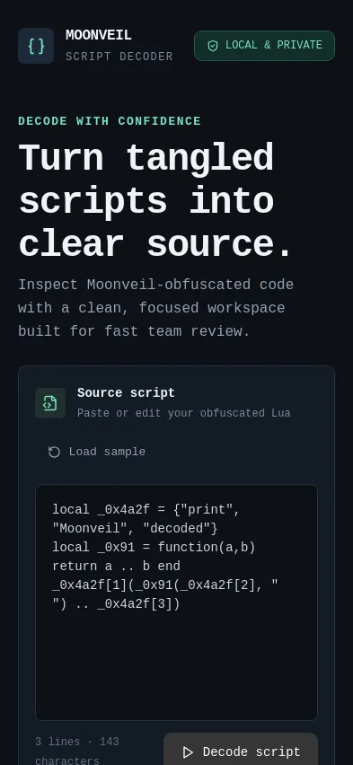 Moonveil Script Decoder