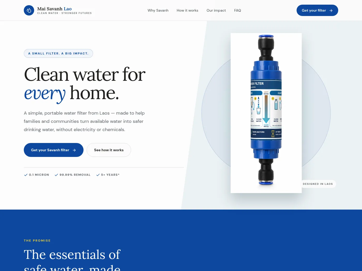 Mai Savanh Water Filter Page