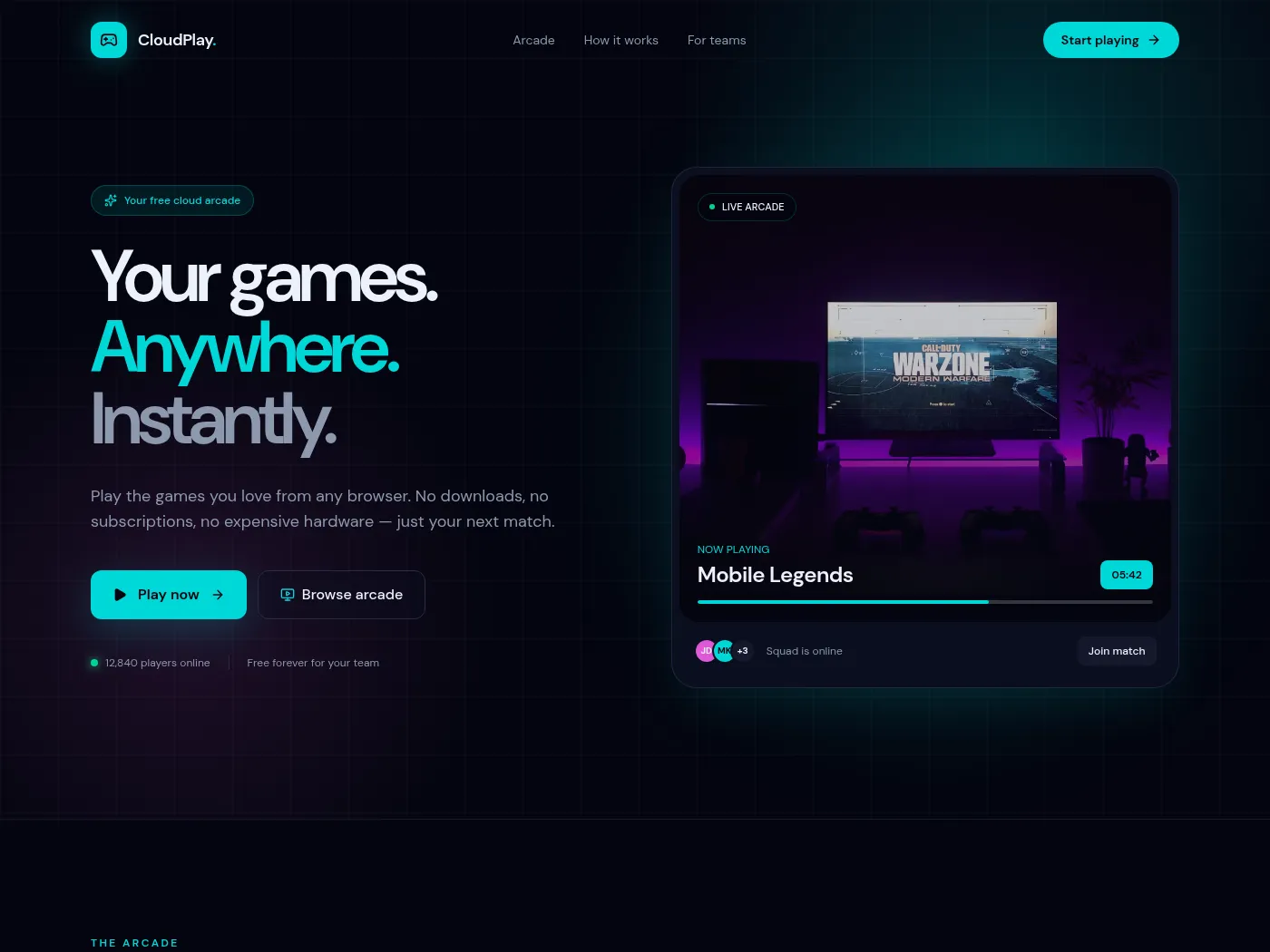 CloudPlay Arcade