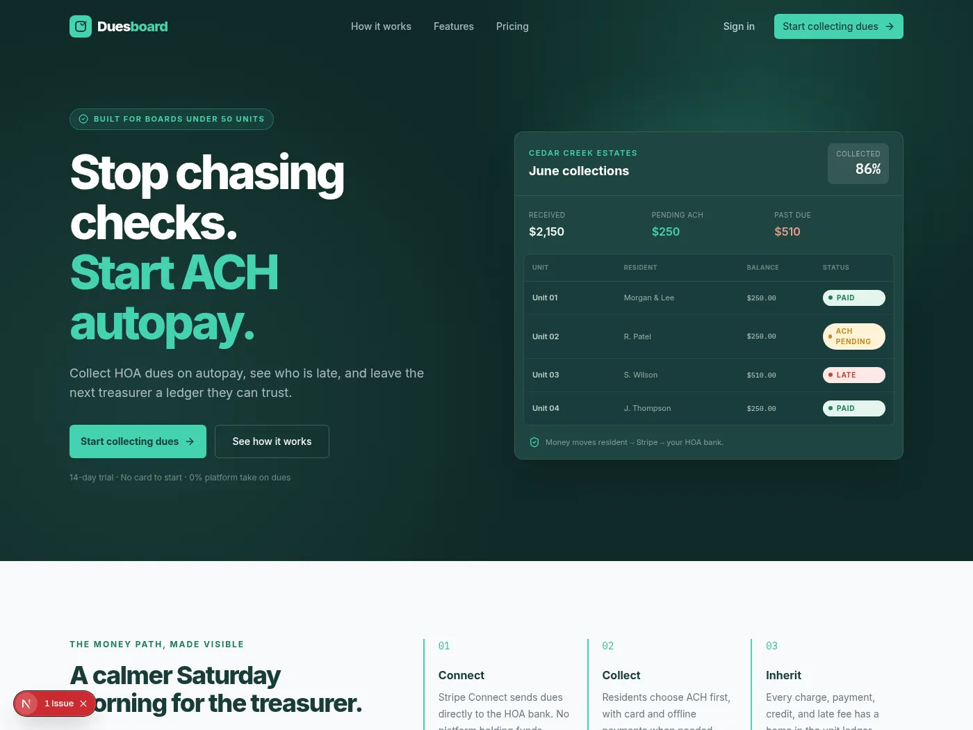 Duesboard SaaS Platform