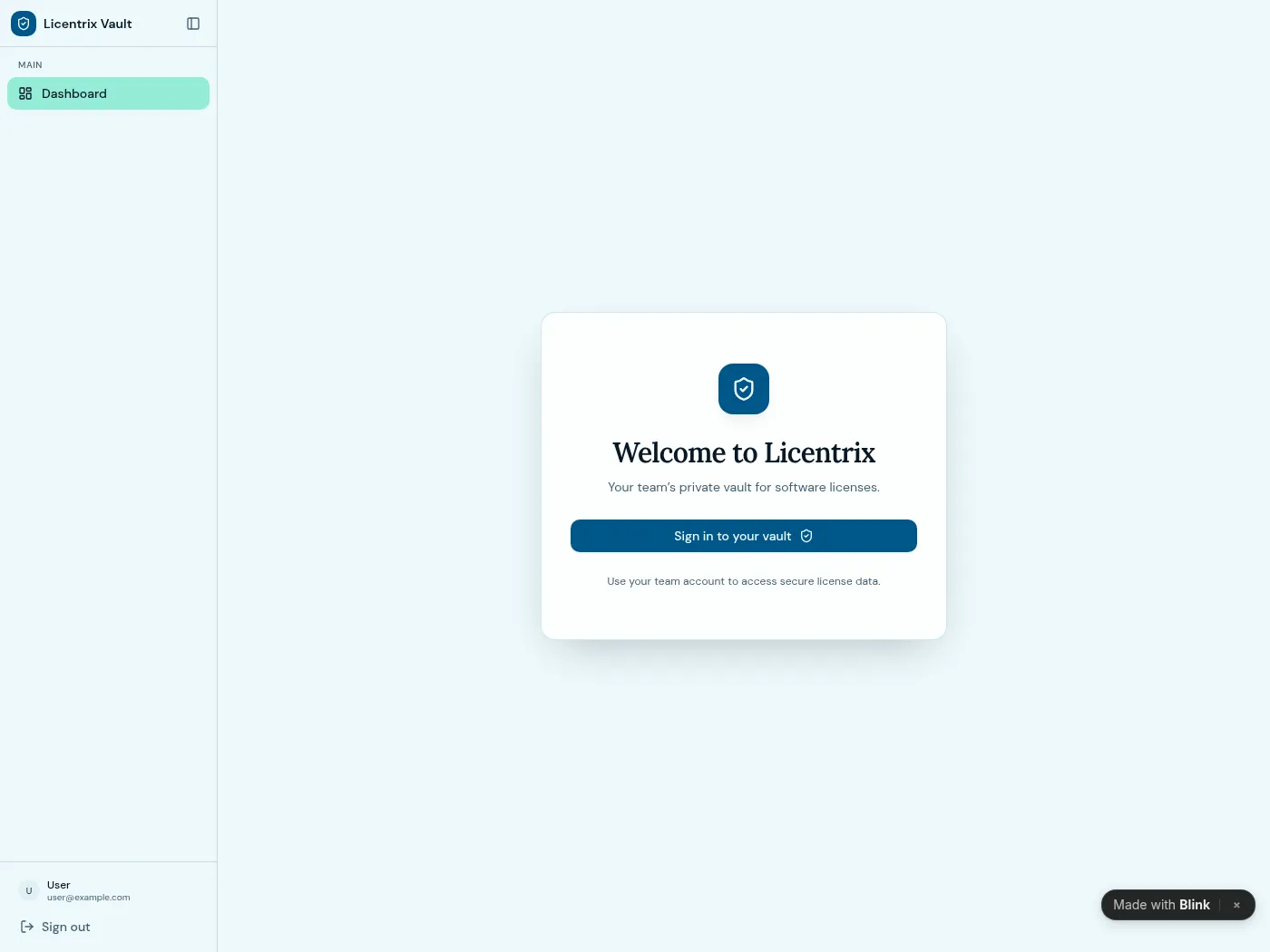 Licentrix Vault