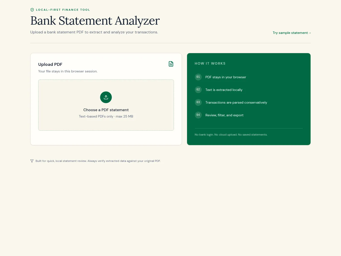 Bank Statement Analyzer