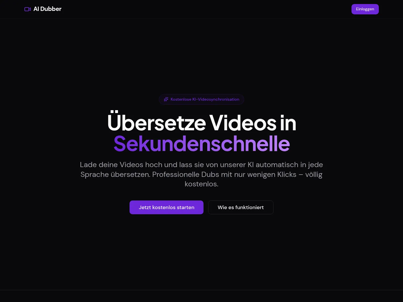 Free AI Video Dubber