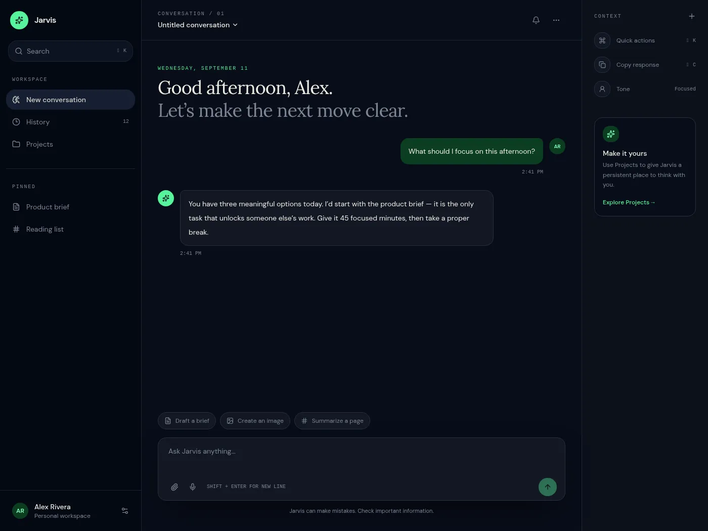 Jarvis Web Assistant