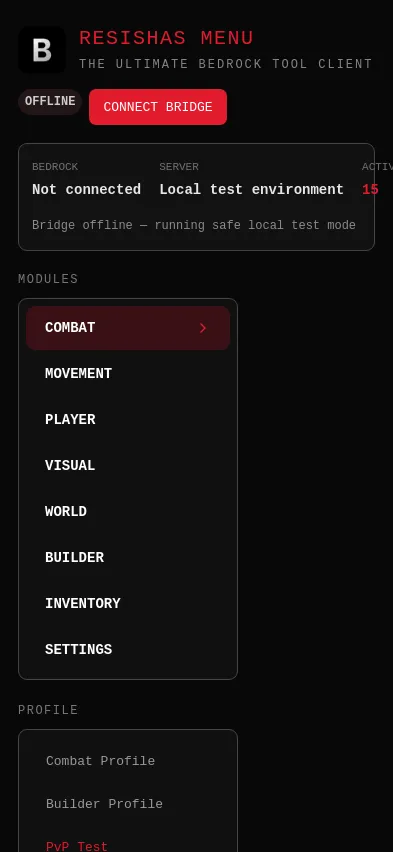 Resishas Menu App