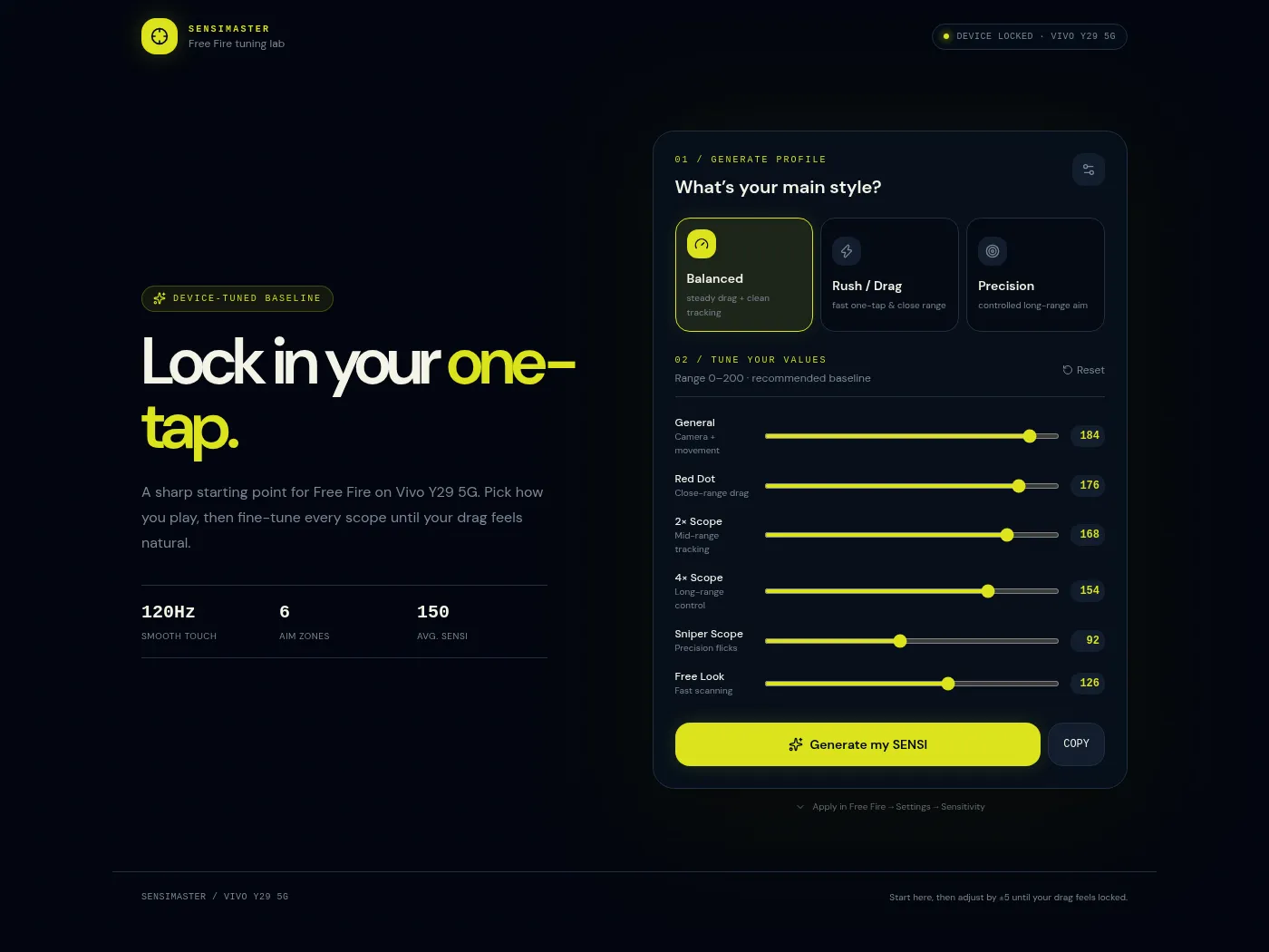 SensiMaster for Free Fire