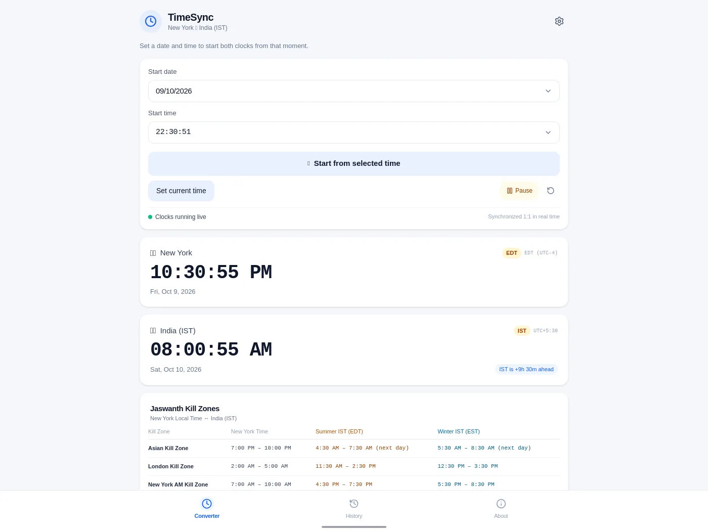 TimeSync NY-India