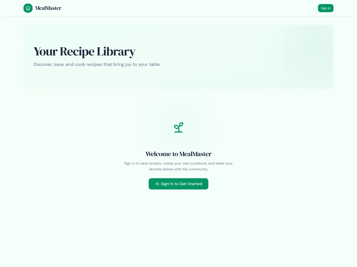 MealMaster App