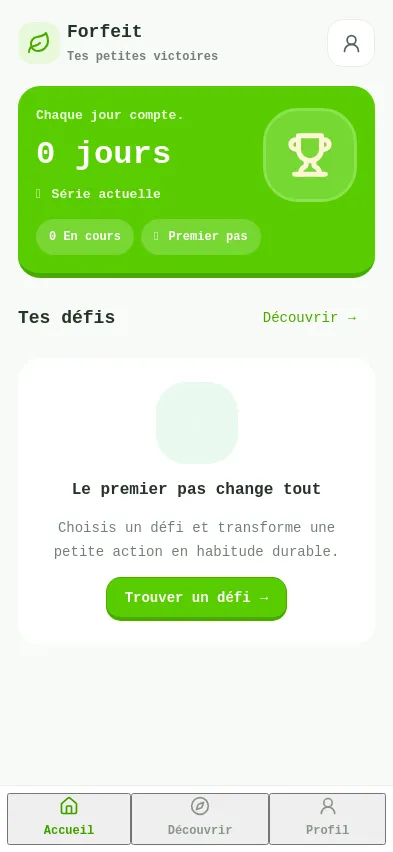 Forfeit Challenge App