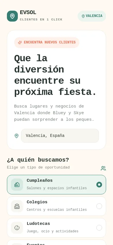 EVSOL Clientes en 1 Click