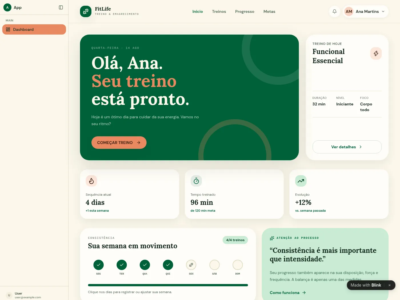 FitLife — Treino & Emagrecimento