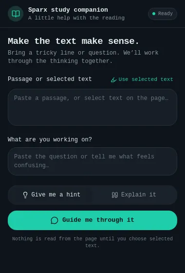 Sparx Reader Helper