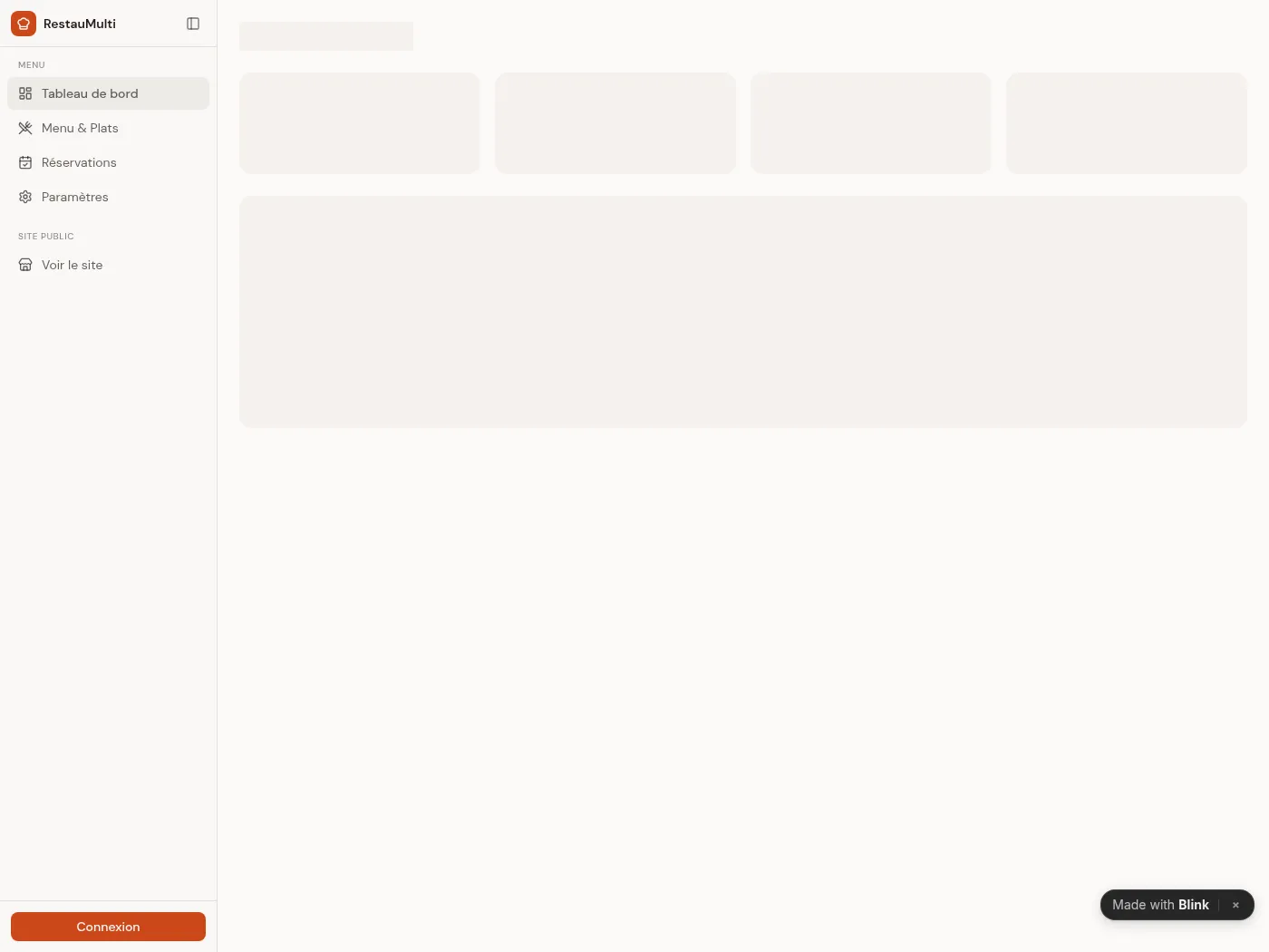 RestauMulti Dashboard