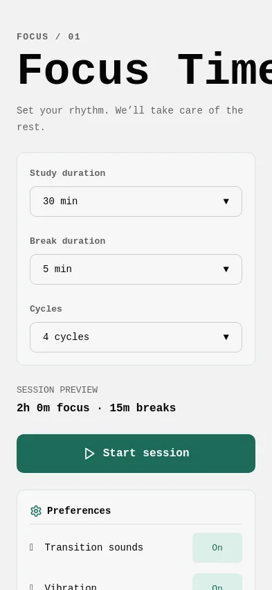 Focus Timer Android