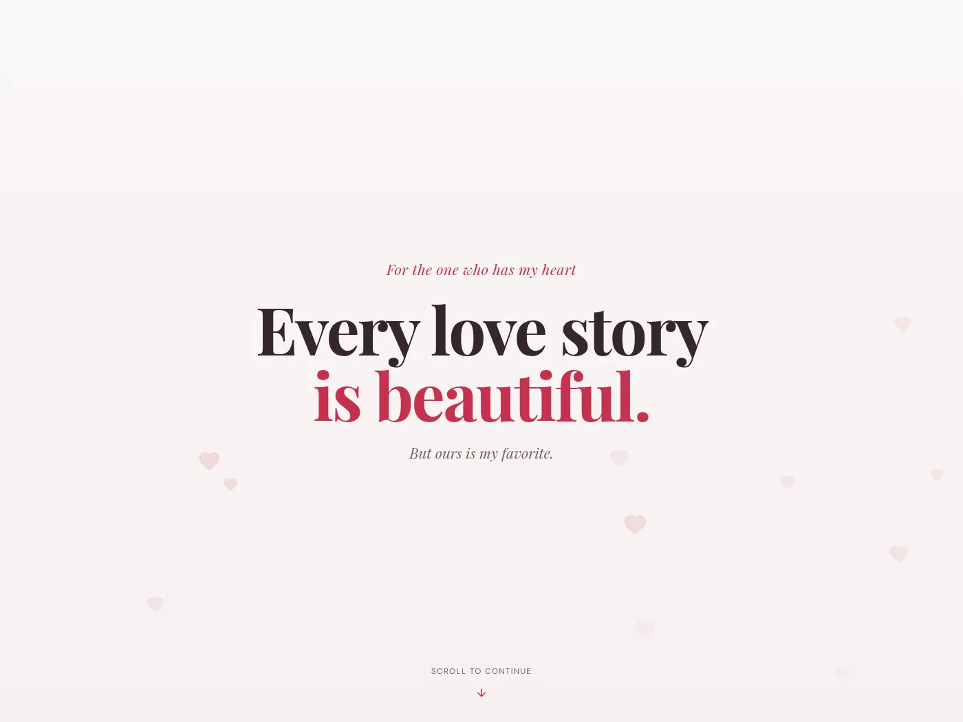 Love Proposal Page