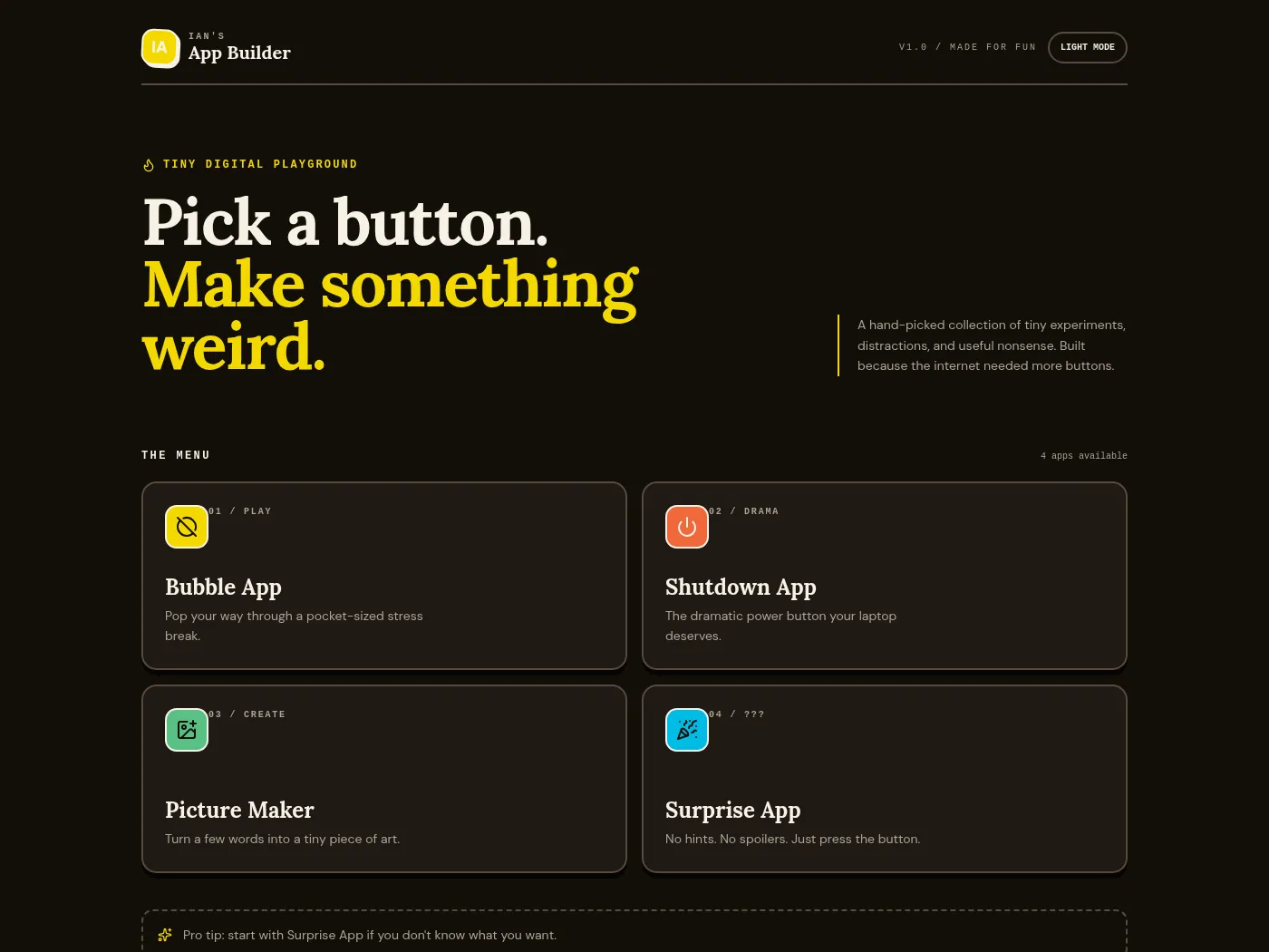 Ian's App Builder