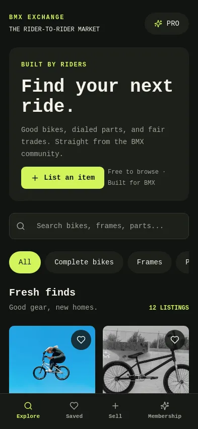 BMX Exchange App