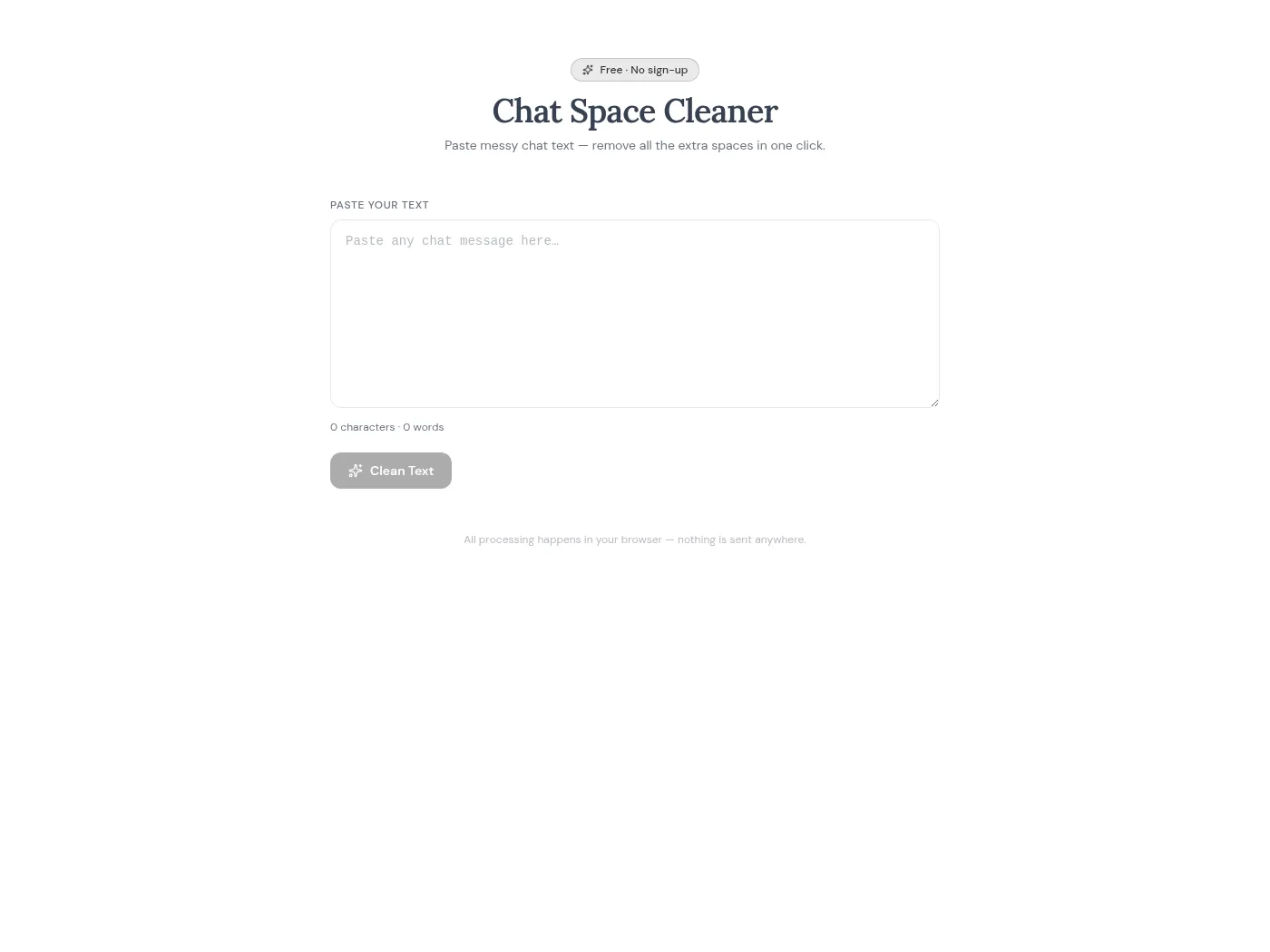 Chat Space Cleaner
