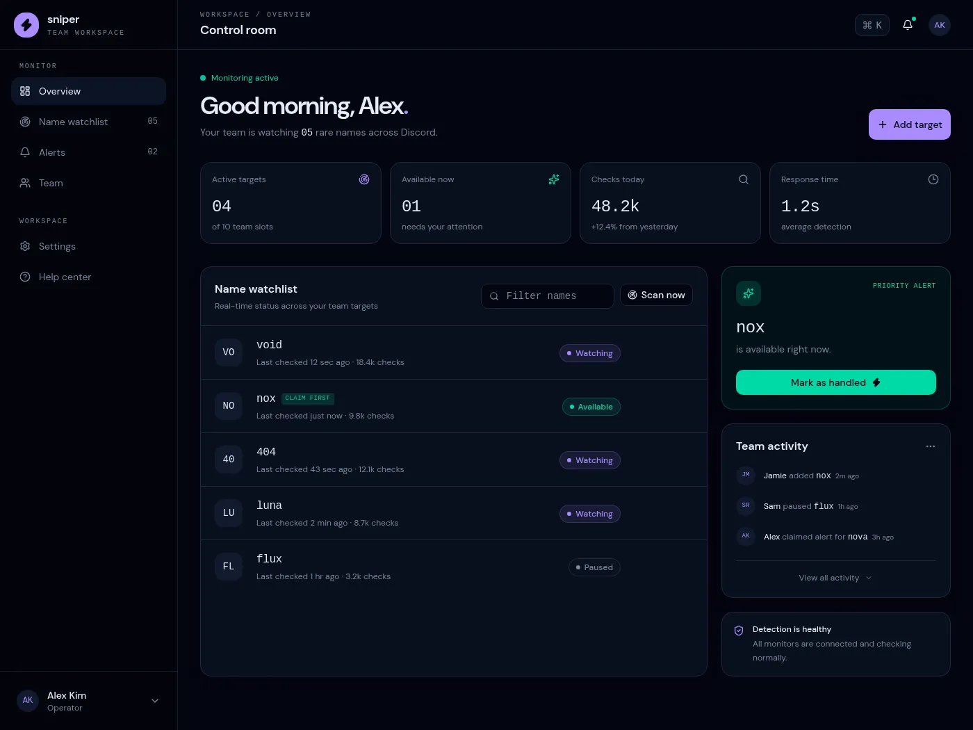 Discord Name Sniper