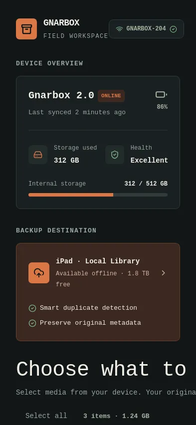 Gnarbox 2.0 iPad Edition