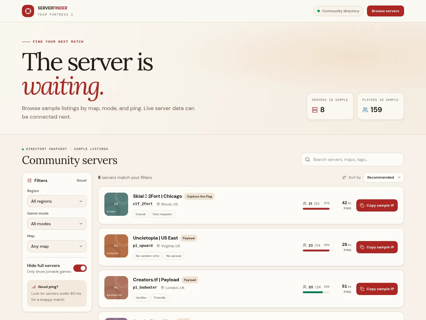 TF2 Server Finder