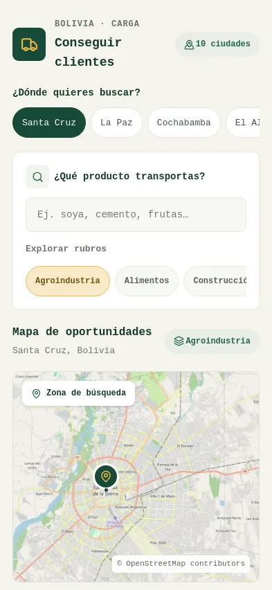 Transporte Cliente Finder