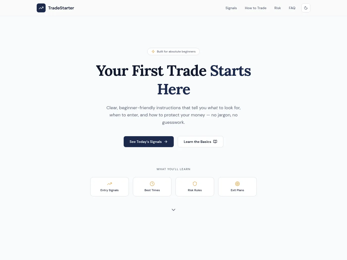 TradeStarter Web Guide